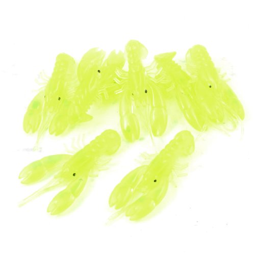 Qtqgoitem 8 Pcs Yellow Artificial Silicone Shrimp Fish Fishing Bait Lure Angling Tool (model: dea 5b5 9c8 751 f94)