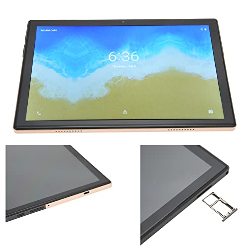 Tablet 10 inch, 1080p FHD IPS Screen, Octa Core, 2.4/5.0 GHz WiFi Tableta with, 4GB RAM 128GB ROM, 5MP 8MP, GPS, SIM, 7000mAh, Gold