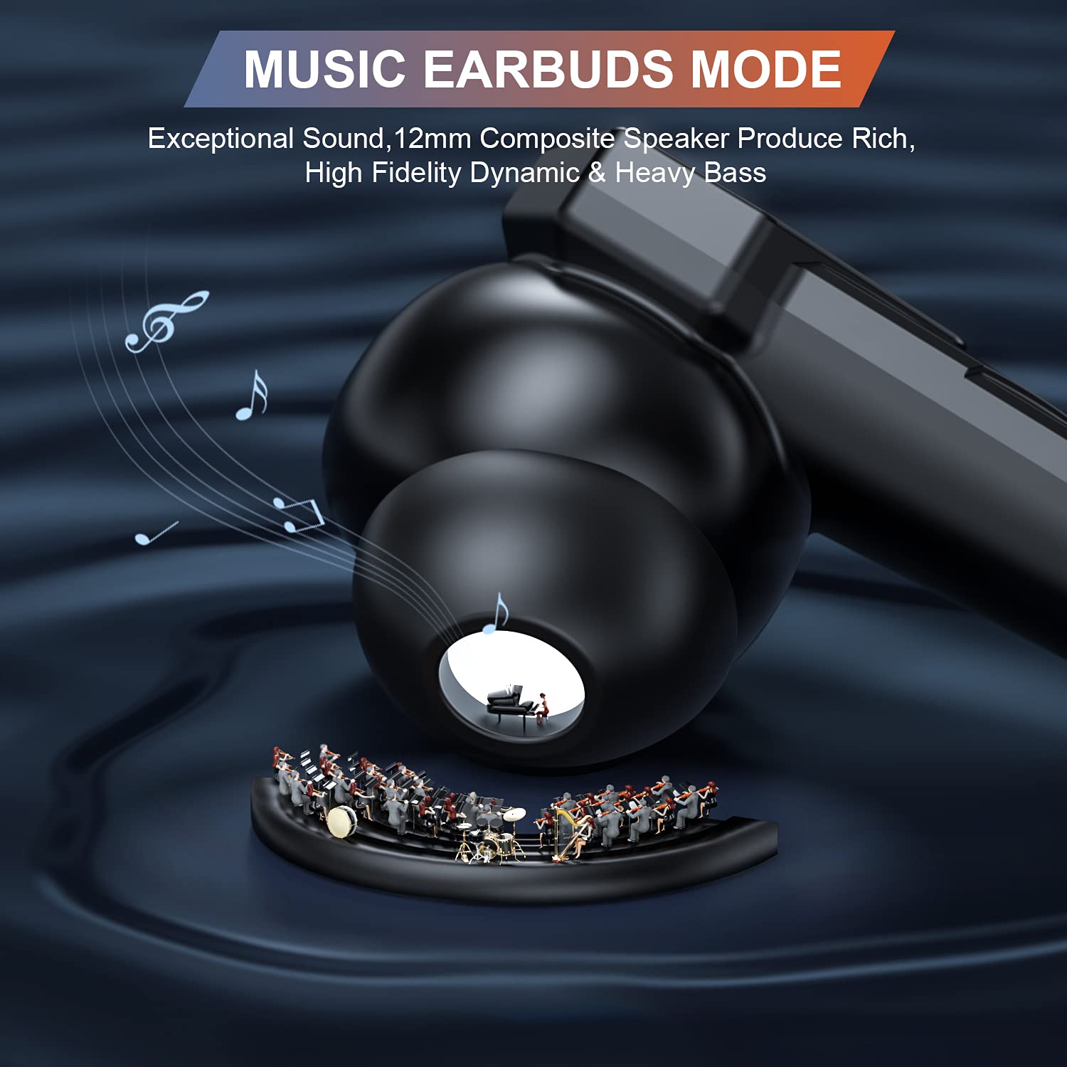 Kingstar Wireless Earbuds, Gaming Bluetooth Earbuds Headphones Low Latency, Open Case Pairing Gaming Music Model Deep Bass True Wireless TWS Earbuds in-Ear for PC Mobile PUBG COD with mic