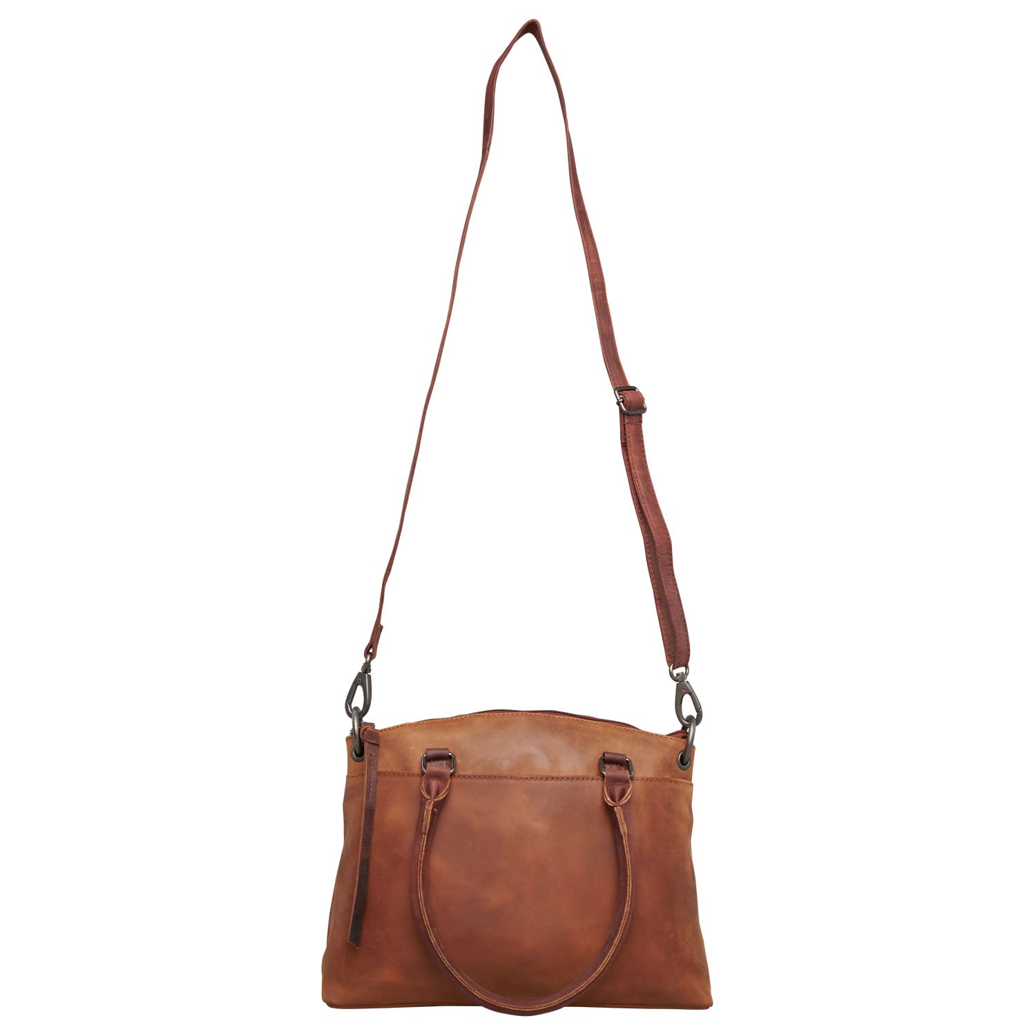 Lady Conceal Concealed Carry Whitely Leather Satchel (Cognac)