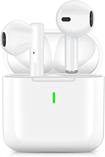 Sviemas Wireless Earbuds,Bluetooth 5.0 Noise Cancelling Earbuds,Bluetooth Headphones 3D HiFi Stereo Bass,IPX5 Waterproof Sports Touch Control with USB-C Fast Charge Mini Charging Case for Android iOS