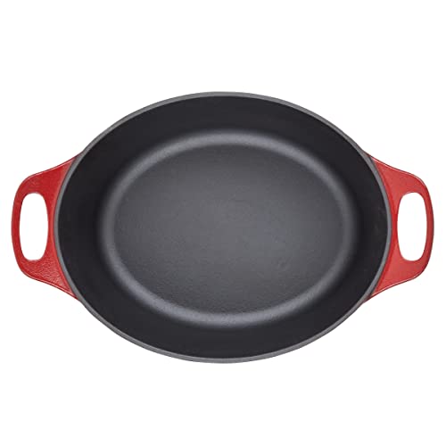 Rachael Ray NITRO Cast Iron Dutch Oven, 6.5 Quart, Red