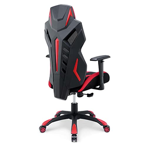 Modway Speedster Ergonomic Mesh Gaming Computer Desk Chair in Black Red