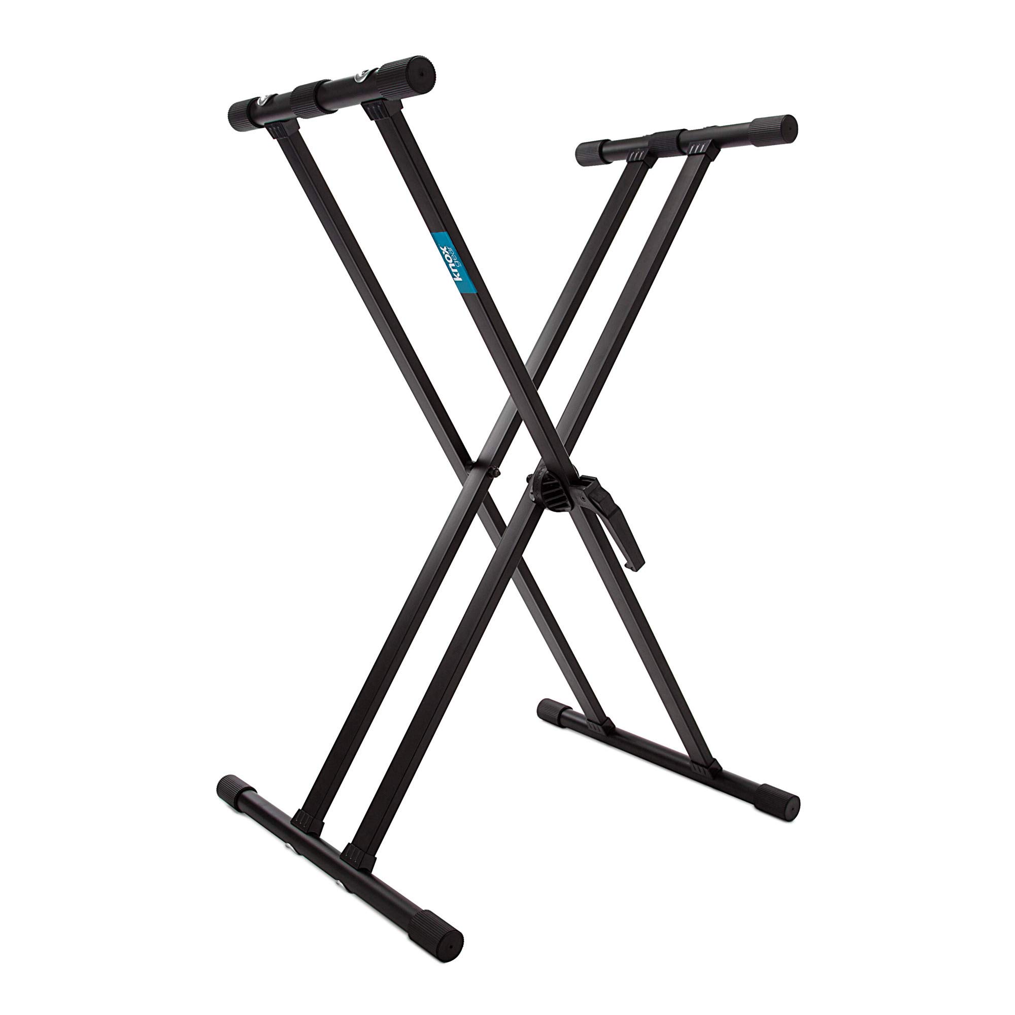 Korg D1 88-Key Digital Piano Bundle with Keyboard Bench, X Keyboard Stand, and Cables (2-Pack) (5 Items)