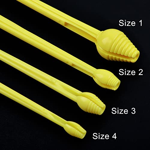 Plastic Fishing Hooks Disgorger Snelled, Fish Hook Remover Tool Fishing Gear Accessories (6Pcs, Mixed Size)
