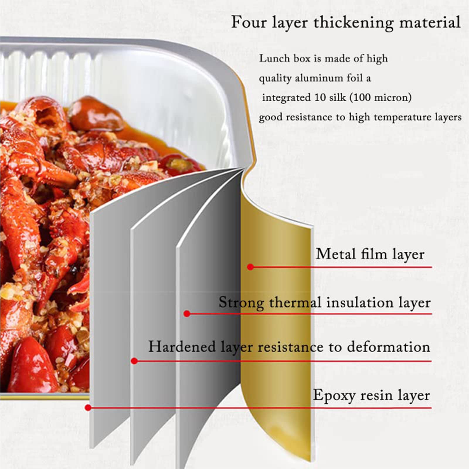 SuiXinCook Gold Aluminum Foil Baking Pan with lids Heavy Duty 9"×13"(10pack+10Lids), Double thickening, Disposable cake pans,Microwave oven safetyle. for Cooking,,Heating,Storage, BBQ