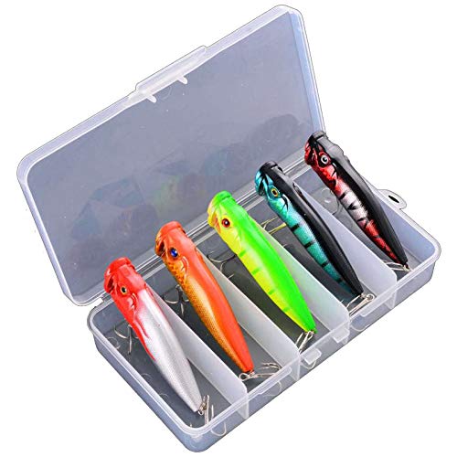 maiduoduo01 Fishing Lure 5Pcs Multi-Color Fake Fish Bait Fishing Lure Replacement Tool Kit Accessory