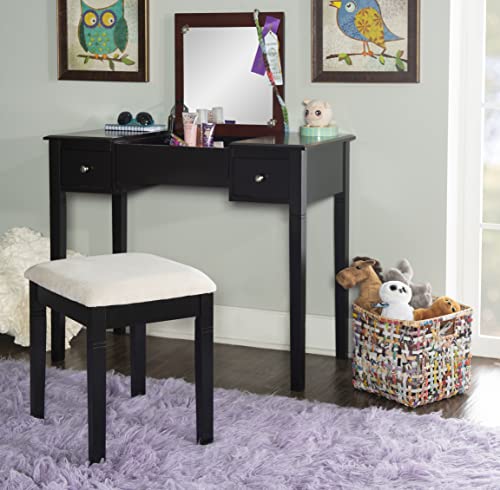 Linon Concord Vanity Set Black Cherry