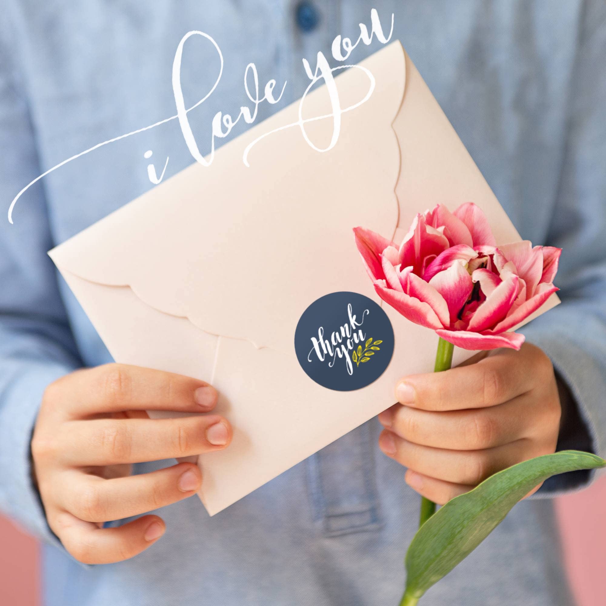 Thank You Stickers Roll - 500 Pcs 1.5 Inch 4 Patterns Hot Stamping Thank You Sticker Labels for Envelope Seals, Gift Packing, and Business