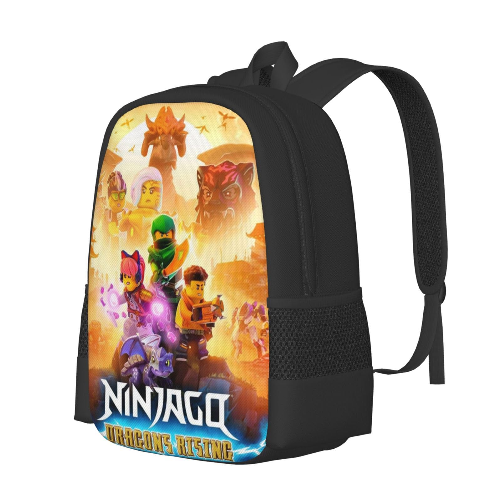 MILX Cartoon Unisex Backpack Ninja Large Capacity 17 Inch Laptop Backpack Travel Daypack Men Women Casual Tote