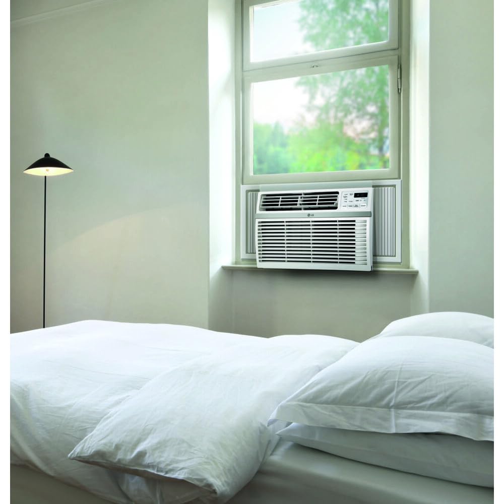 LG 6,000 BTU Window AC Unit, Cools 250 Sq.Ft. (10' x 25' Room Size), Quiet Operation, Electronic Control with Remote, 3 Cooling & Fan Speeds, Auto Restart, 115V, High Efficiency AC for Windows