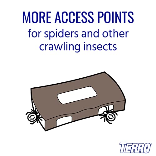 TERRO T3220 Refillable Spider & Insect Trap Attracts Pests with Hydro-tech Lure β Includes 2 Traps & 8 Glue Boards , Brown
