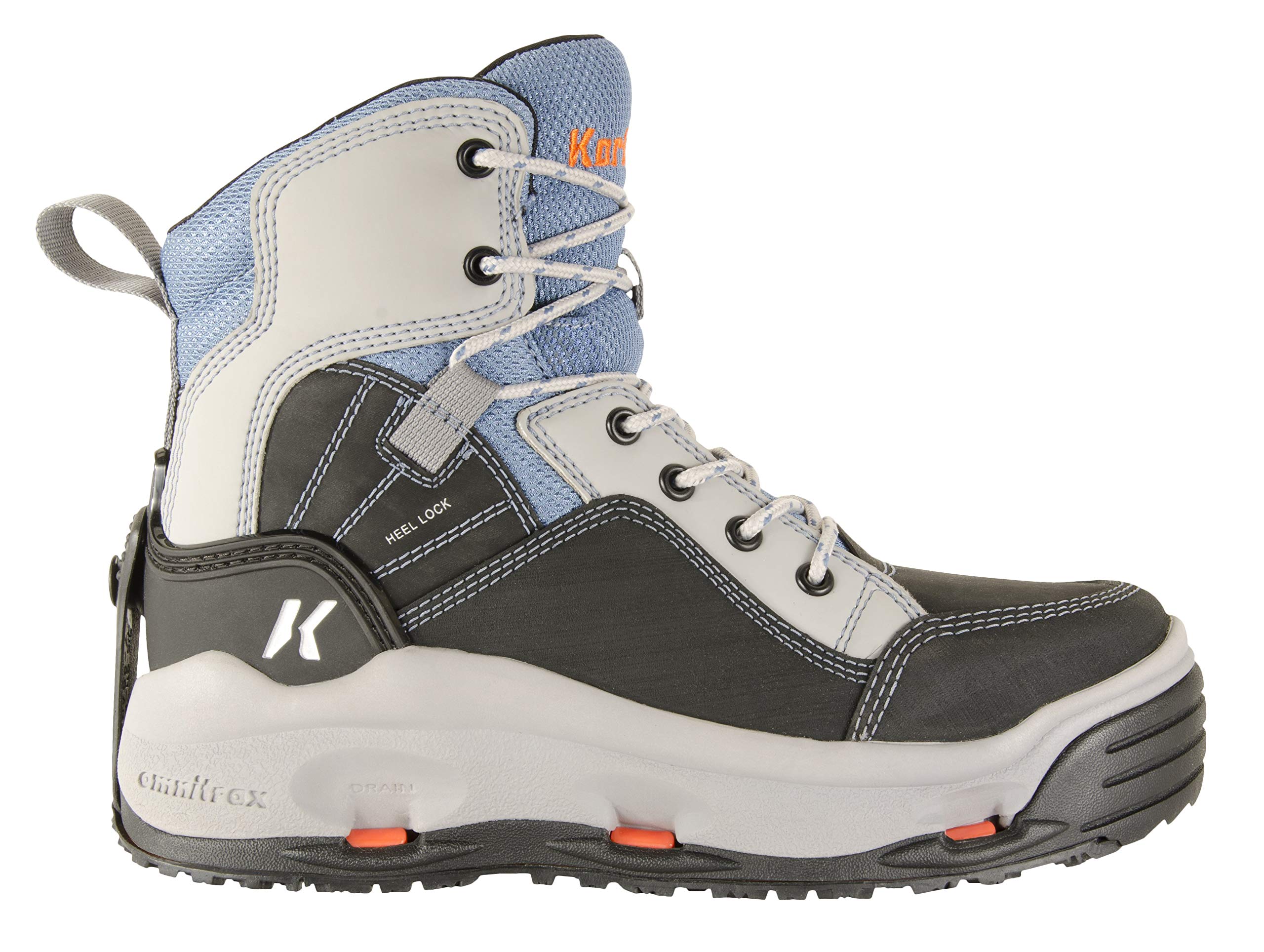 Korkers Women's Wading Boots Camouflage-Hunting-Apparel, Sharkskin/Riverside, 6