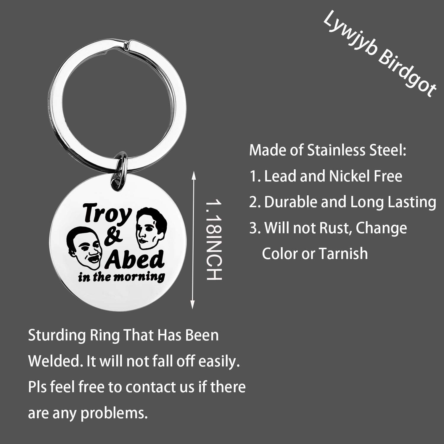 Lywjyb Birdgot TV Show Inspired Gift TV Show Lovers Gift for Her (Troy & Abed ky)