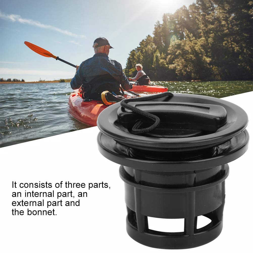 OUKENS Boat Air Valve, PVC Double Seal Anti-Leakage Secure Air Valve Cap Spiral Air Plugs Replacement for Inflatable Boat Raft Paddle Surfboard Airbed Dinghy
