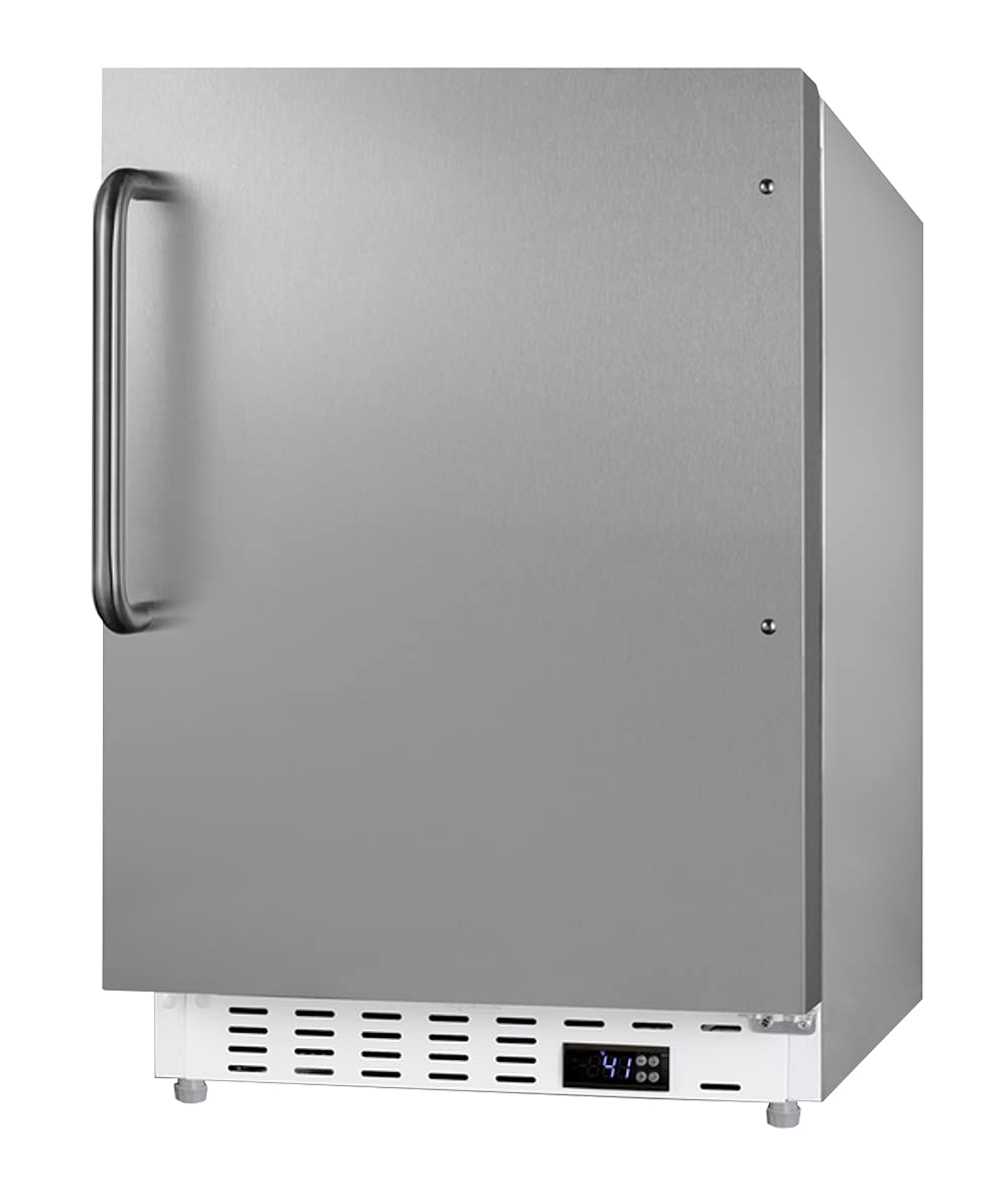 Summit Appliance ALR46WCSS 20" Wide Built-In All-Refrigerator, ADA Compliant, Adjustable Thermostat, 3.53 cu.ft Capacity, Automatic Defrost, Temperature & Open Door Alarms, Interior Light