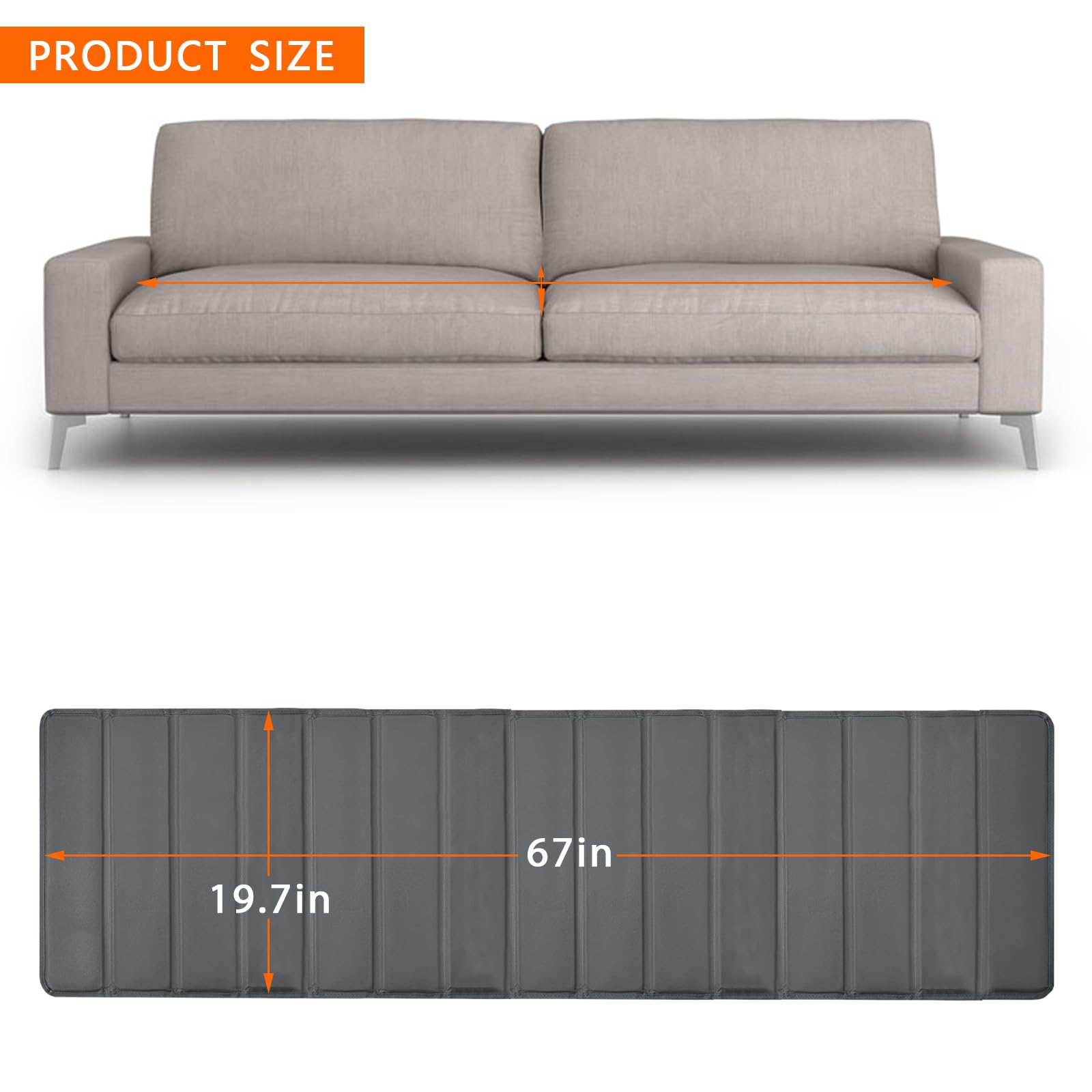 Minasona Sofa Parts Couch Cushion Support Board for Sagging Cushions 19.7x67in Size Save Your Saggy Couch with Our Sofa Cushion Support for Sagging Seat - Couch Saver for Saggy Couches