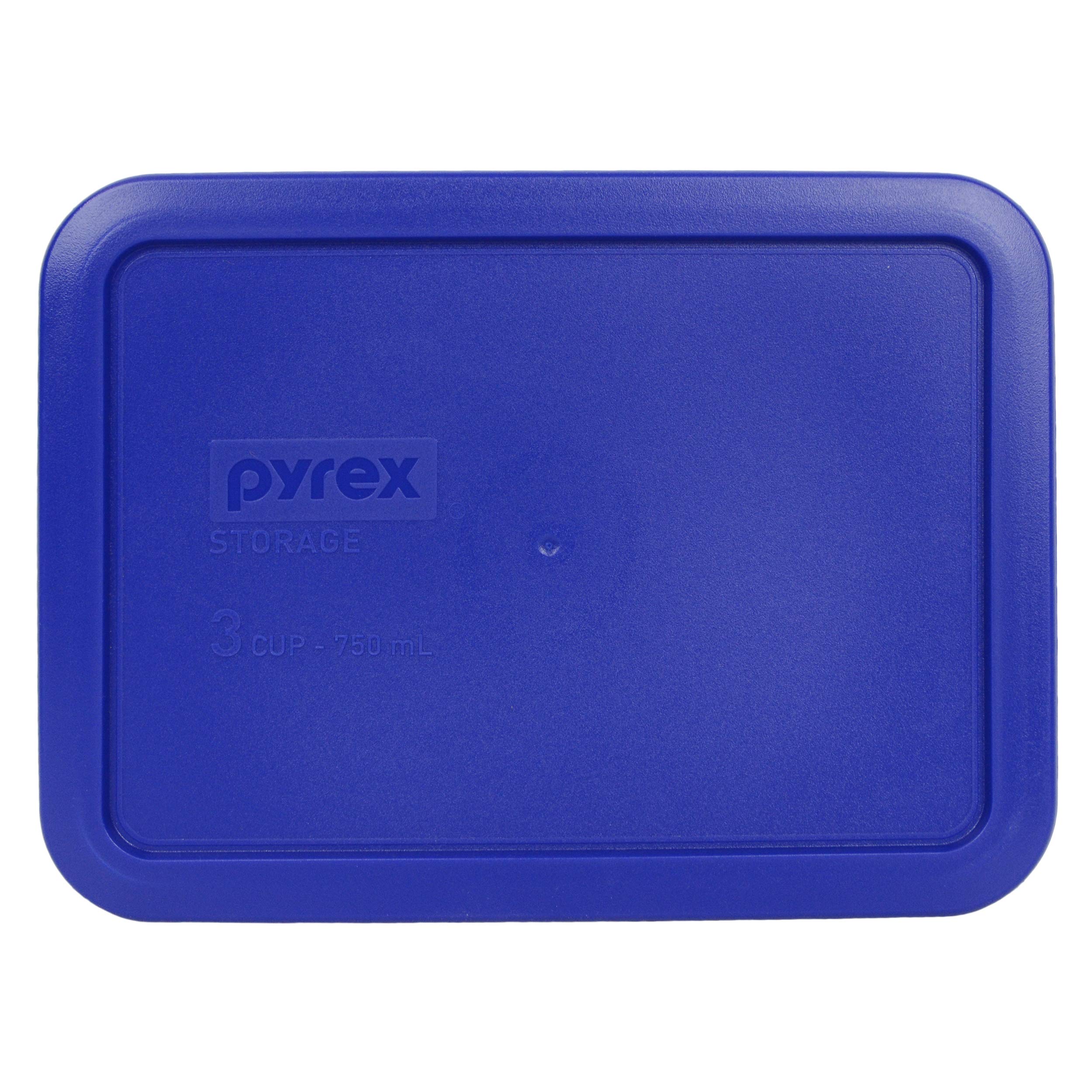 Pyrex (3) 7202-PC 1-Cup, (3) 7200-PC 2-Cup, (3) 7201-PC 4-Cup, (3) 7210-PC 3-Cup Cadet Blue Replacement Food Storage Lids, Made in USA
