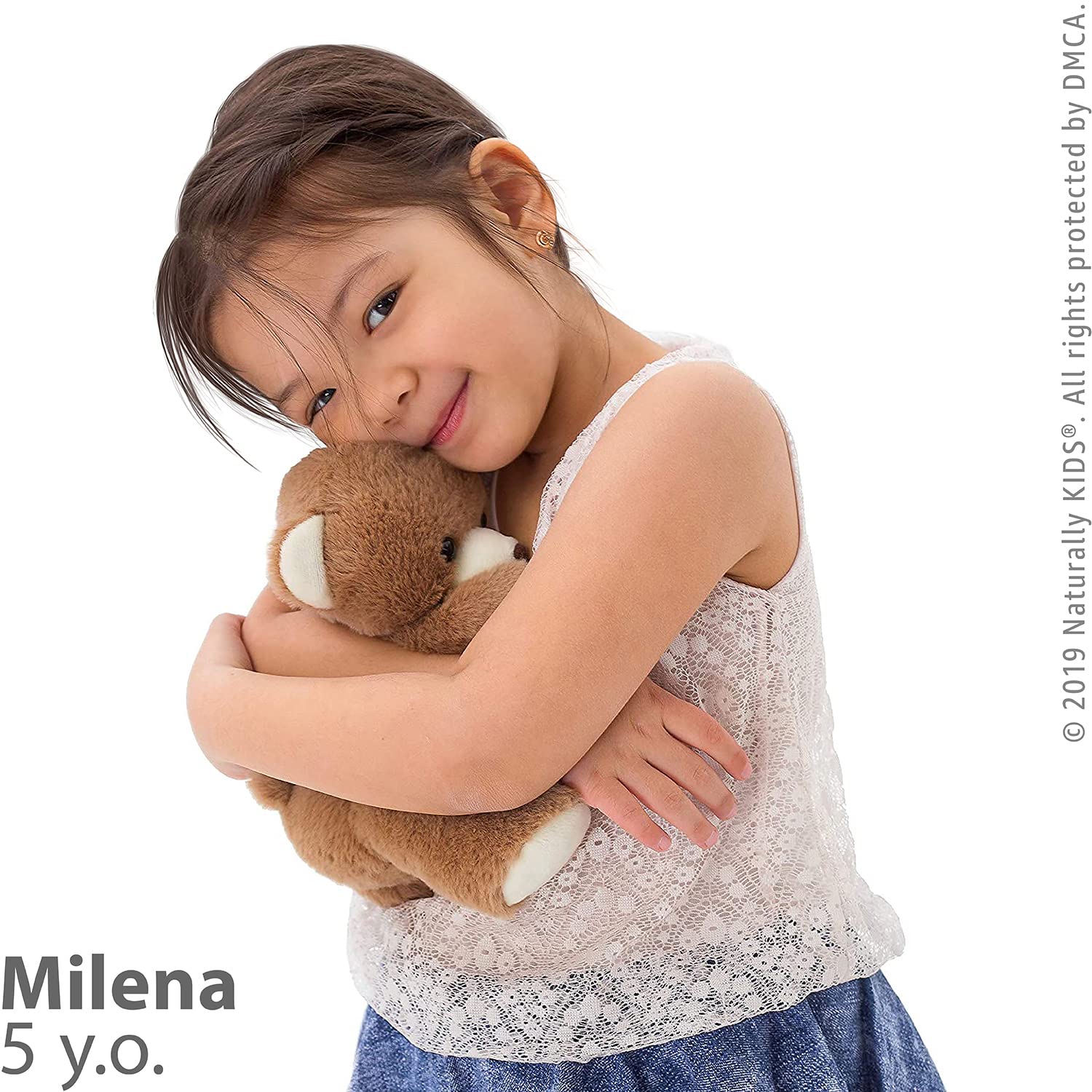 Naturally KIDS Teddy Bear Backpack, Teddy Bear Stuffed Animal, Bear Toys 3 Year Old Boys Girls