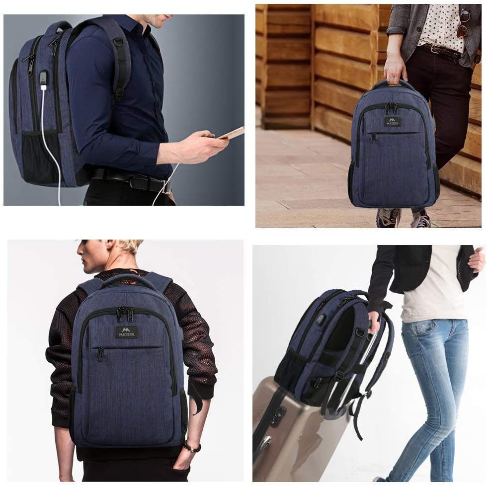 MATEIN Laptop Backpack,Slim Travel Backpack with Laptop Compartment for Men Women,College Daypack Gift Computer Bag fits 15.6 Inch Notebook, Blue
