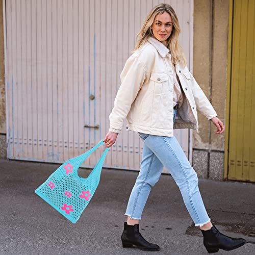 Shoulder Aesthetic Tote Bag for Women,Beach Bag Shoulder tote bag Hobo,Shopping Handbag Accessories（Blue）
