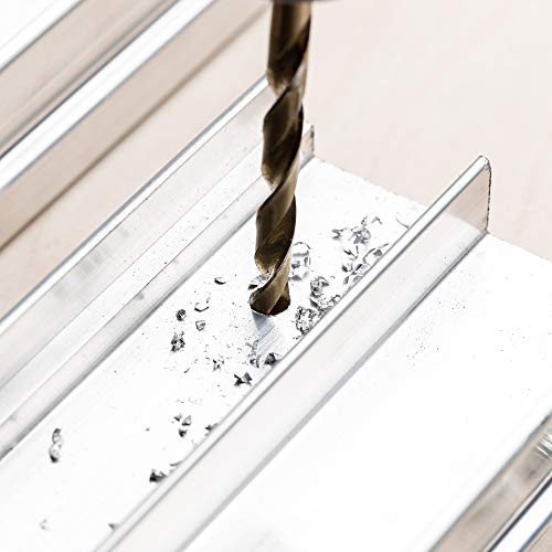 uxcell 6.35mm Solid Carbide Drill Bits Straight Shank for Stainless Steel Alloy Hard Steel, Hardened to 50 HRC