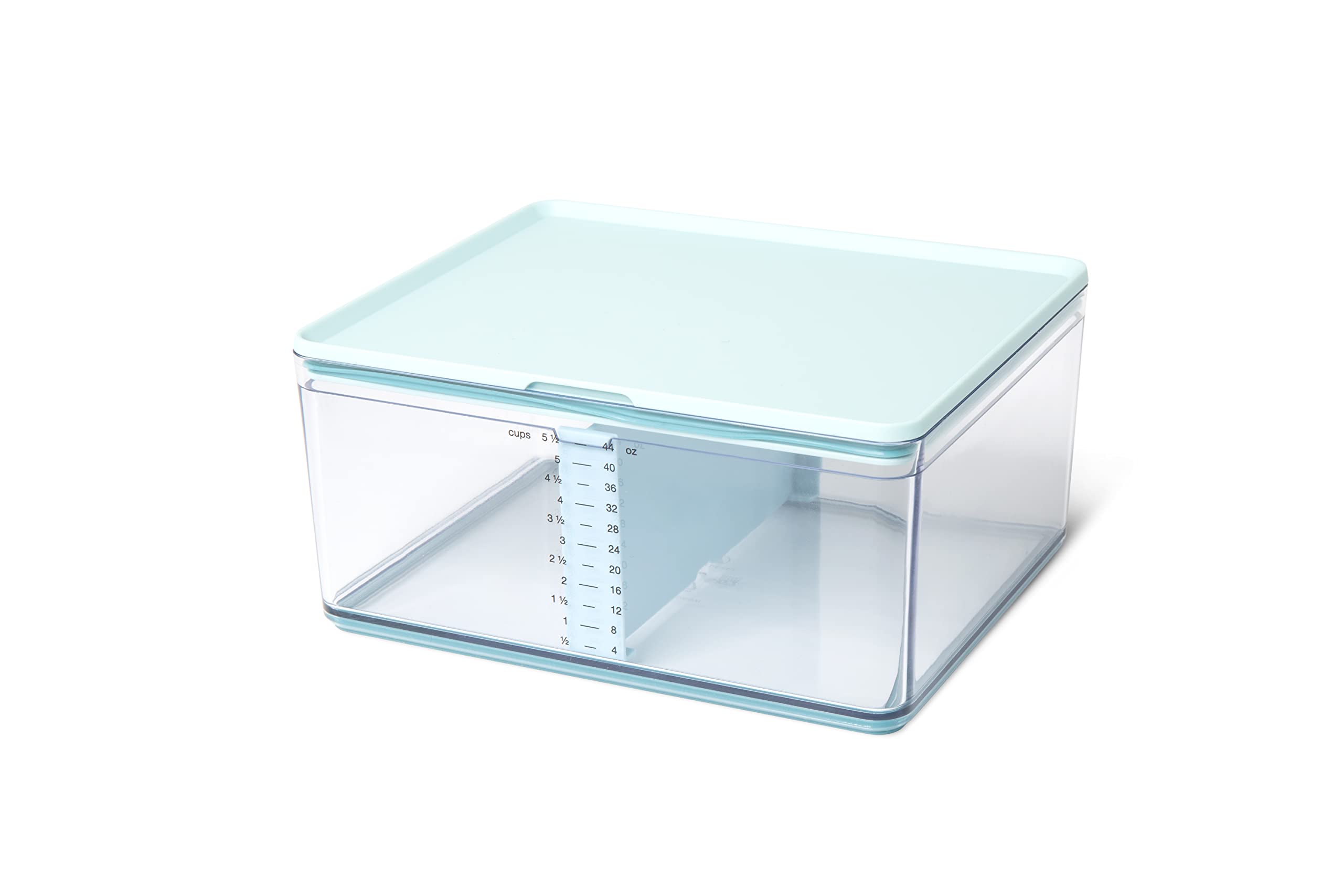 Prepdeck Food Storage Containers from 20% More Capacity - Streamlined & Stackable - Super Seal Lids - Measure in ml, oz & Cups - Color-Matched Grippy Silicone Foot Trim - 3 Size Options, 5 Colors