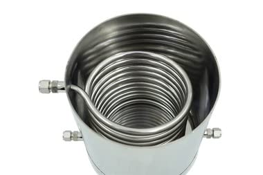 Stainless Steel 10" Condensing Coil Bucket- SS304- Various sizes- 1/2", 1/4" - USAlab