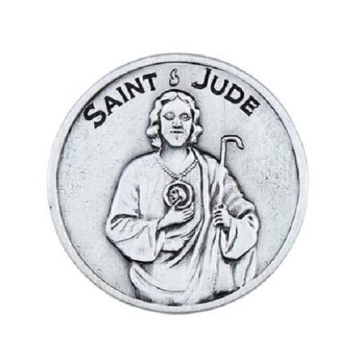 Our Lady of Guadalupe / St. Jude Devotional Pocket Coin Silver 1.25 inch