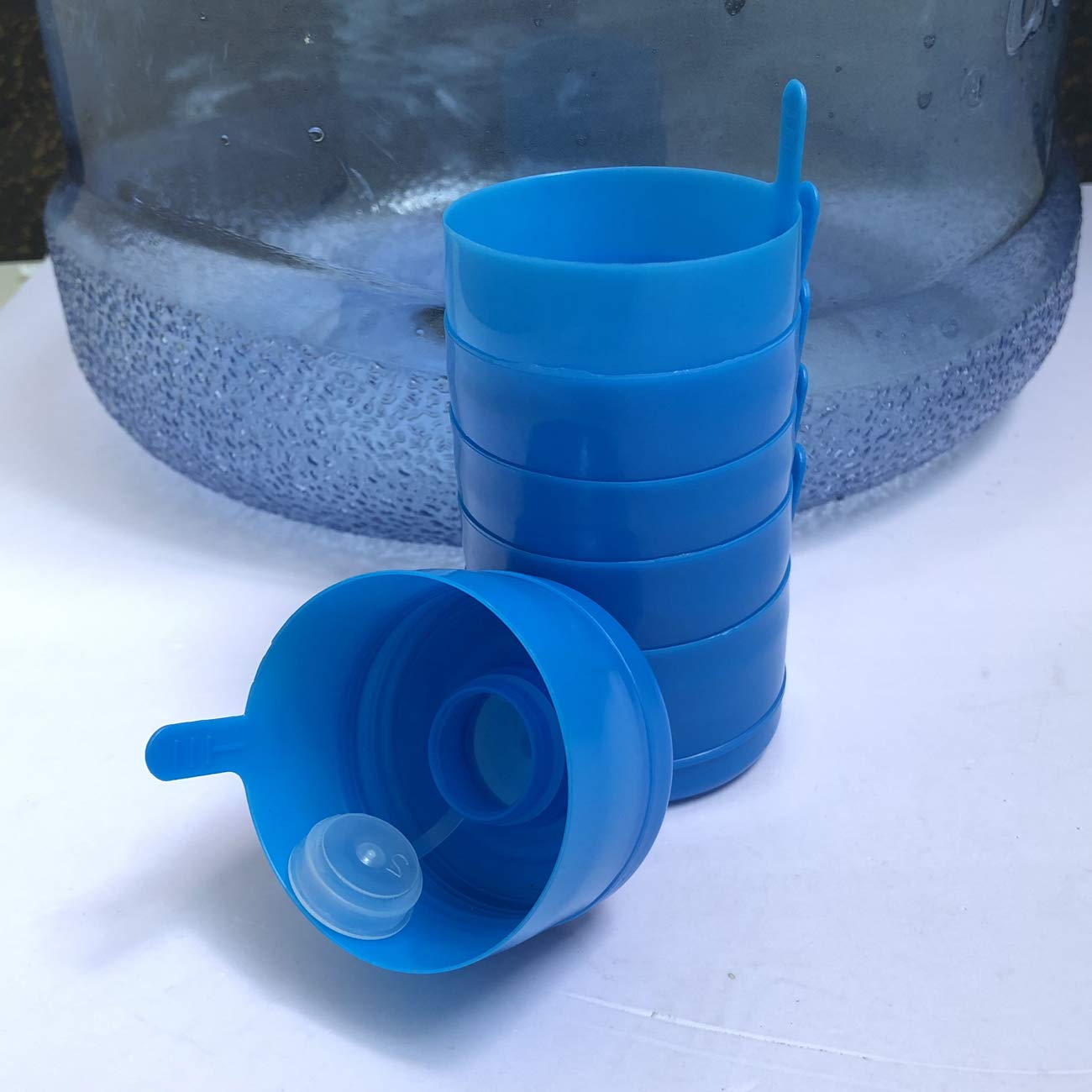ONESWI 3 & 5 Gallon Water Jug Cap Replacement Non Spill Bottle Caps, 5 Pack
