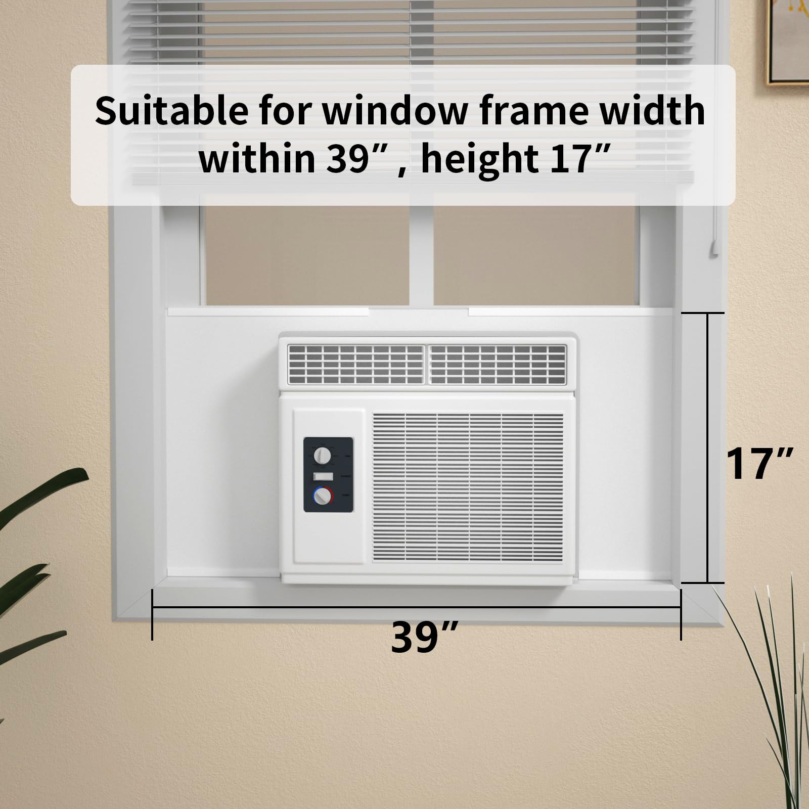 Window Air Conditioner Side Insulated Panel, WinterSummer Winter Heat and Draft Insulating,Insulation Foam Material,Equipped with 4 Edge Banding Strips 02 (WHITE)