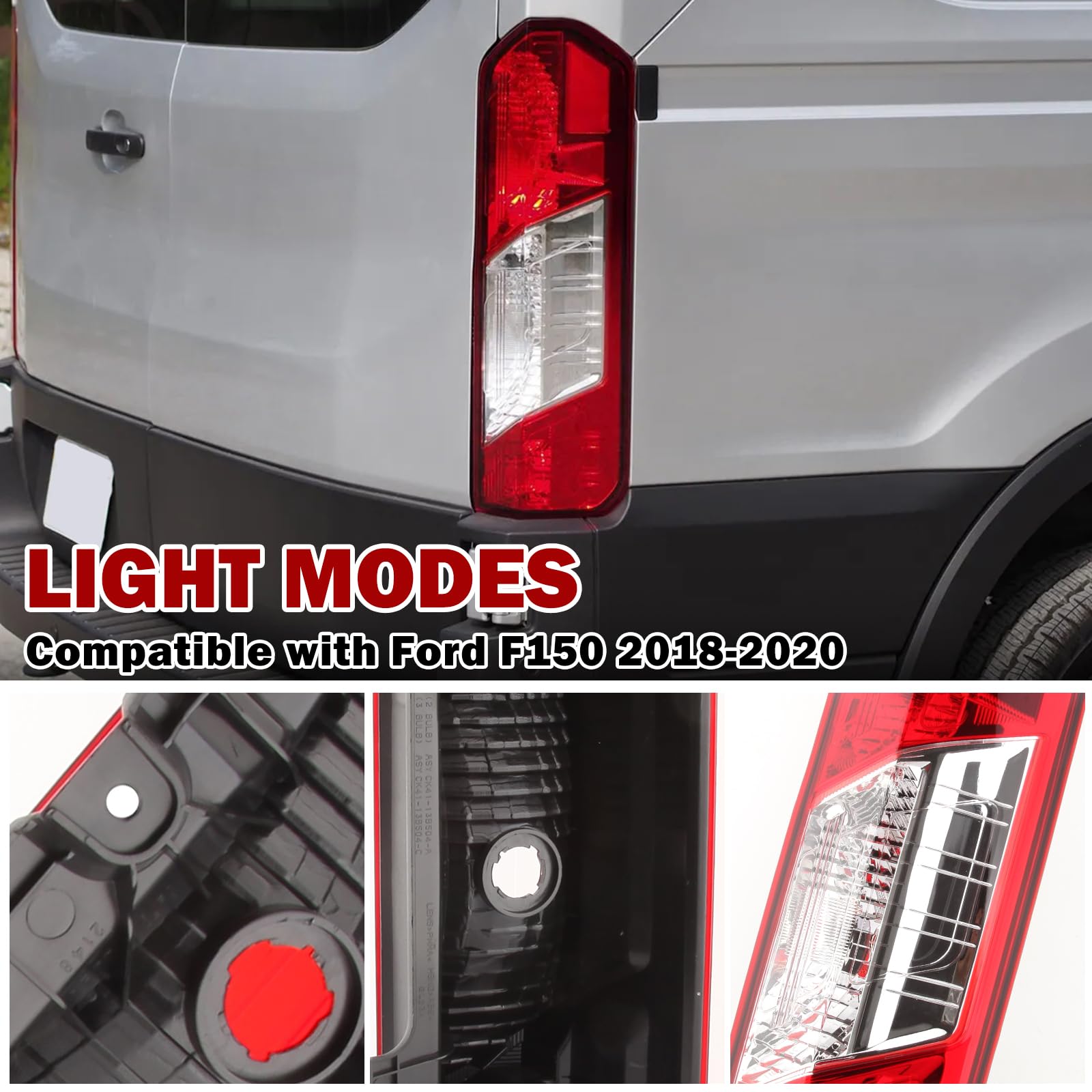 MZORANGE Tail Light For Ford Transit T150 250 350 2015 2016 2017 2018 2019 2020 (Right Passenger Side)
