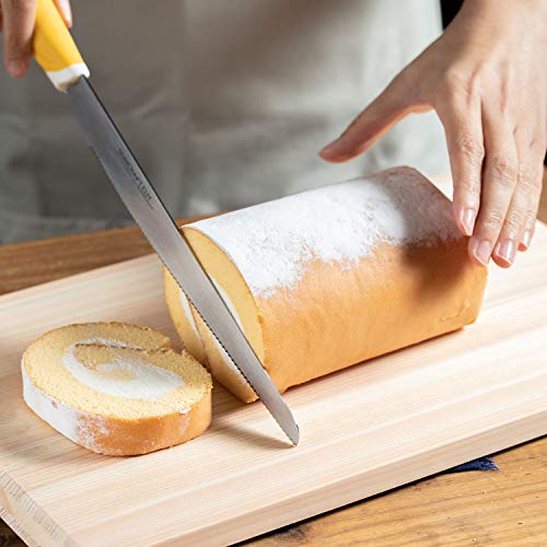 Suncraft HE-2101 Bread Knife, Smooth, Bread Cutter, Cuts Freshly Baked and Hard Breads, Loved by Professionals, Made in Japan