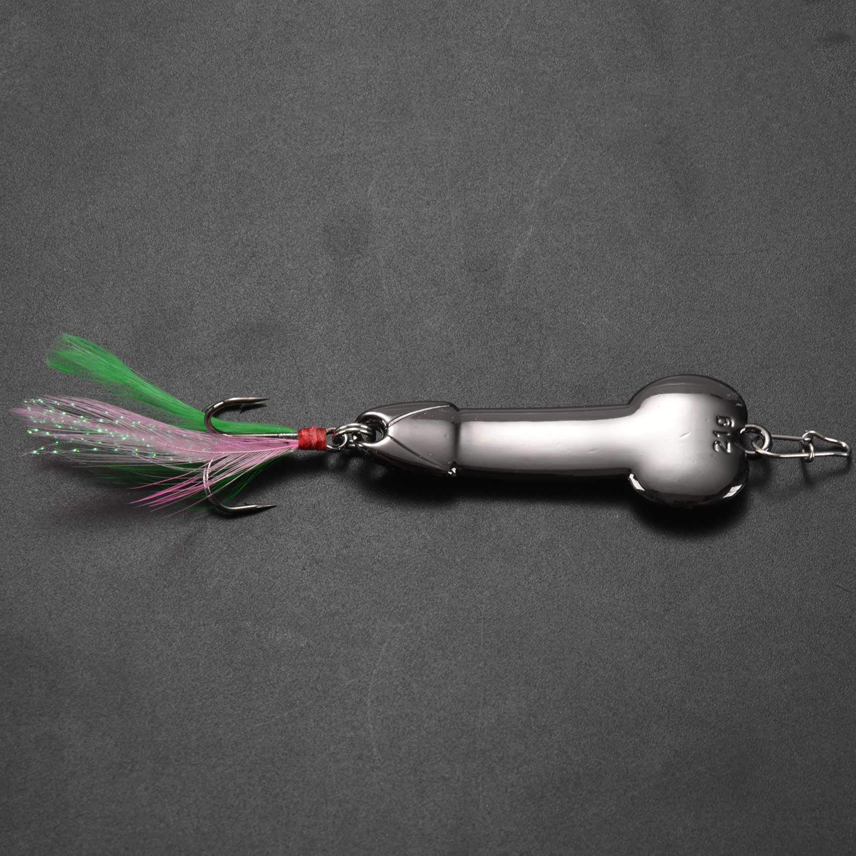 MAKAA 1Pcs Fishing Lures Tackle Hook Dick Spinner Spoon Pike VIB Wobble Tackle Hook(Black), gun black, 21g,61mm