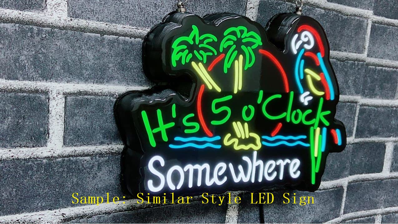 Queen Sense 10" Vivid Millers Lite Shamrock Clover LED Sign Light Lamp Cute Bright Neon Wall Decor NST094
