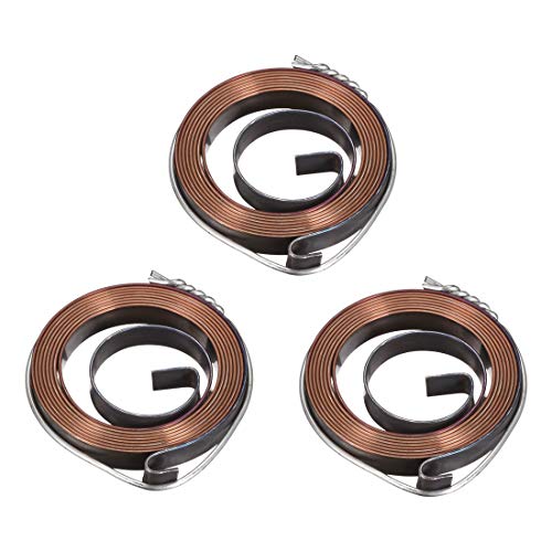 uxcell Drill Press Return Spring, Quill Spring Feed Return Coil Spring Assembly, 3.2Ft Long, 41 x 6 x 0.7mm 3PCS