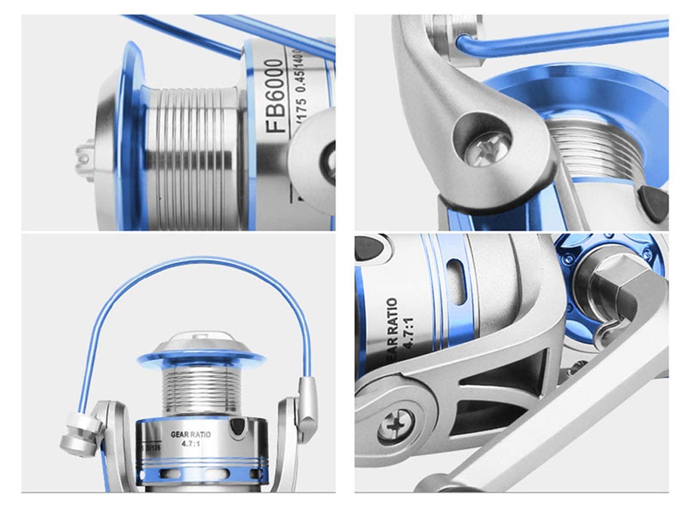 LLJPYX7L Spinning Fishing Reel, Rubber Shaker Left and Right Interchangeable, Premium Frame Super Smooth Fishing Reel, Sturdy Full Wire Cup (Color : 3000)
