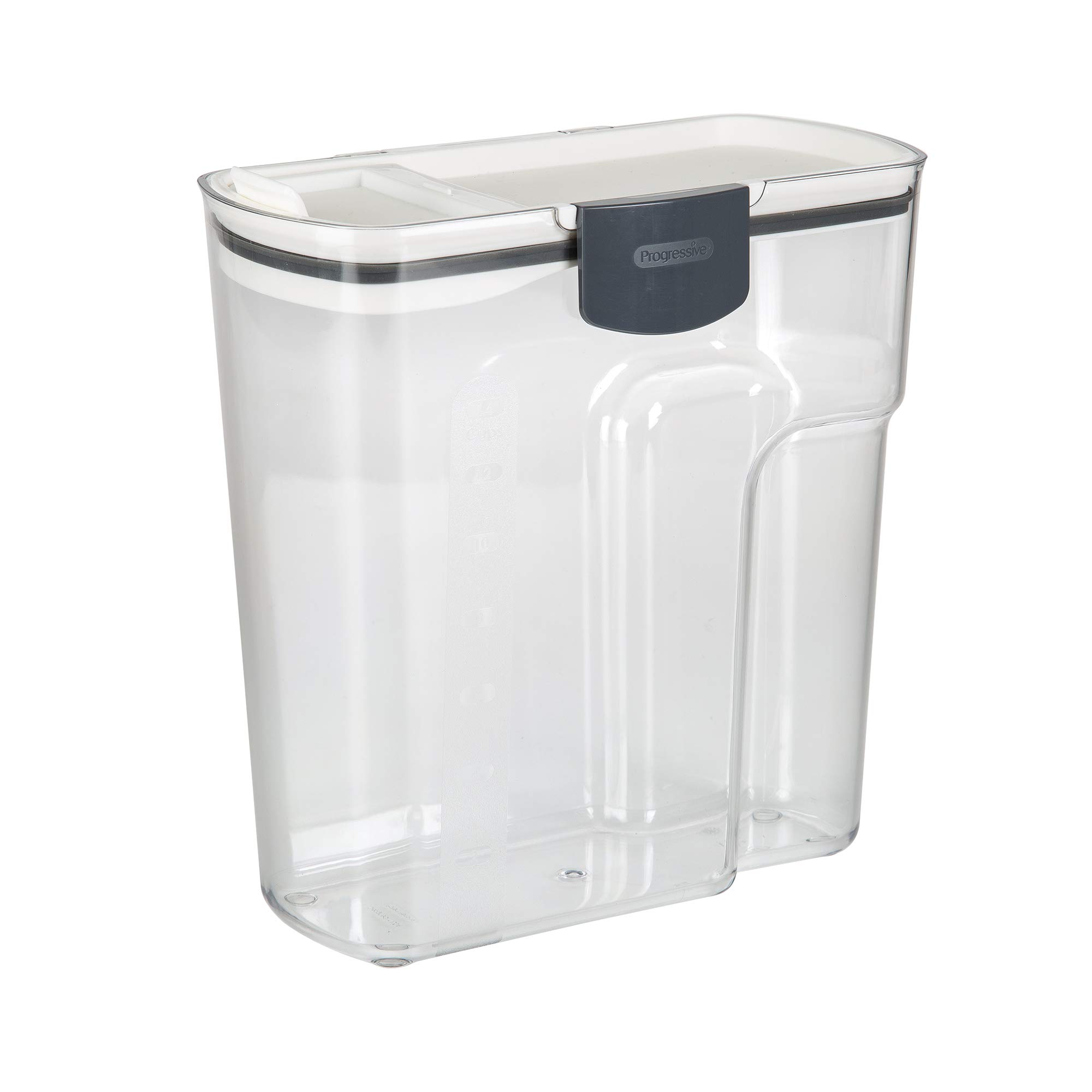 PrepWorks by Progressive 4.5-Quart Large Plastic Cereal Keeper Container with Airtight Lid and Measurement Markings, Clear