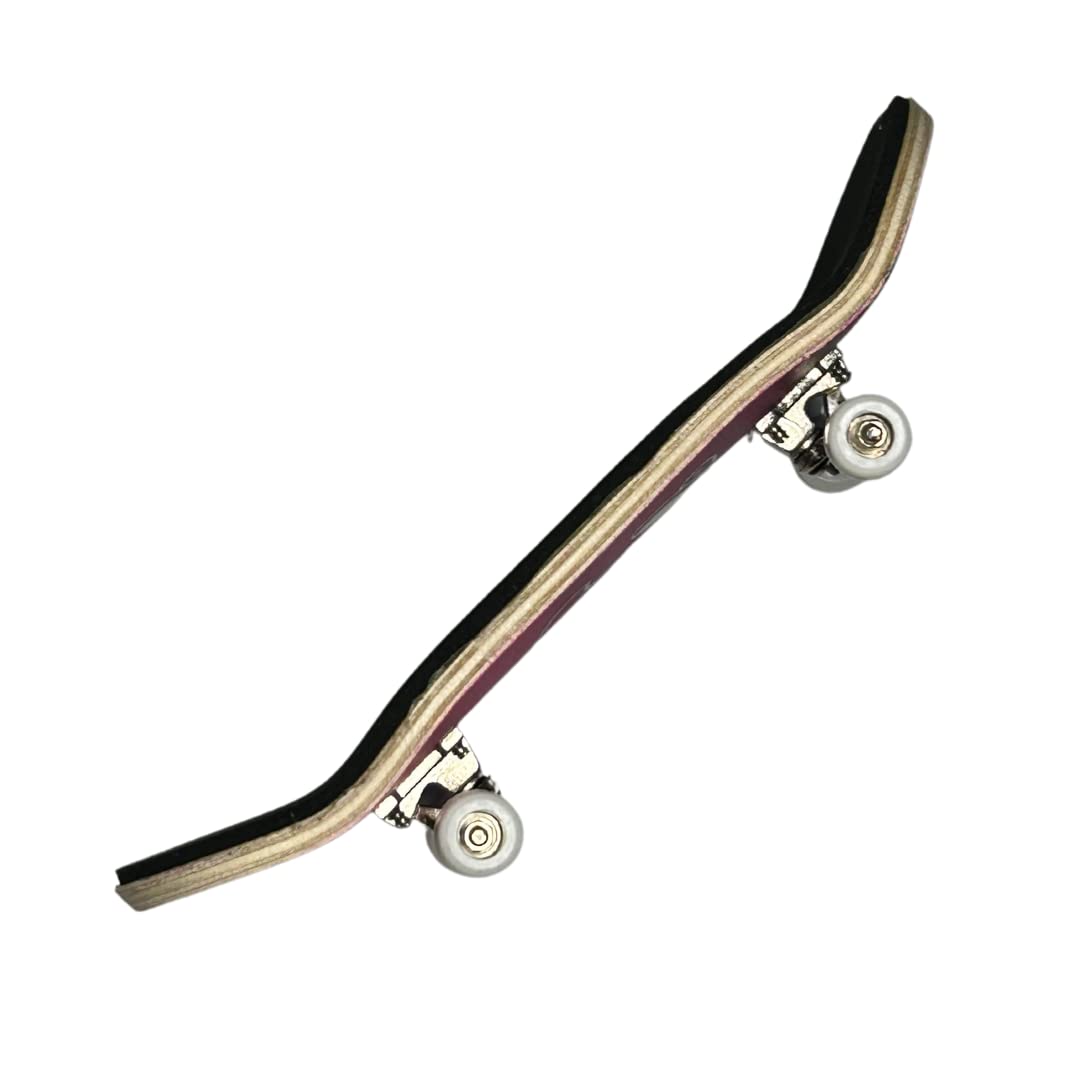 Shred Haus Complete Fingerboard - Ghost | Professional Board Shape and Size - 32mm x 98mm | Bearings, Wheels, Trucks, Lock Nuts | Wooden Board, Pro Series Finger Board, Finger Skateboards
