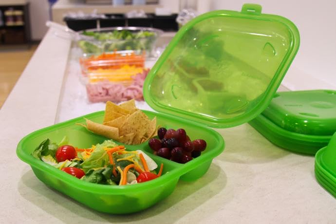 Preserve Preserve2Go Reusable Take Out Food Storage Containers, 9"x9"x3", Apple Green