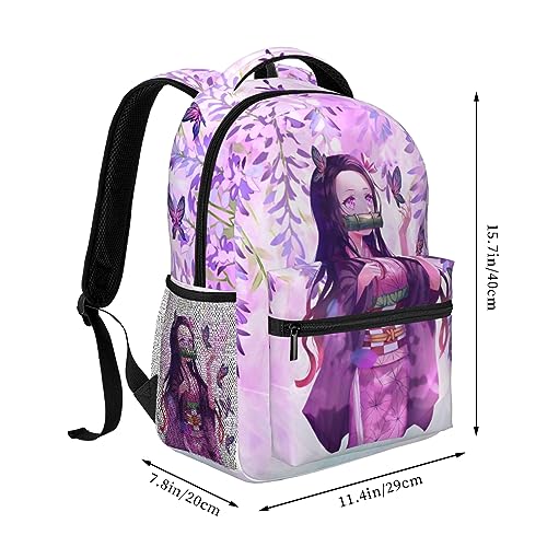 minsrate Cute Anime Backpack 3D Print Canvas Backpacs Large Capacity Multifunction Sports Travel Leisure Bag Daypack Gifts