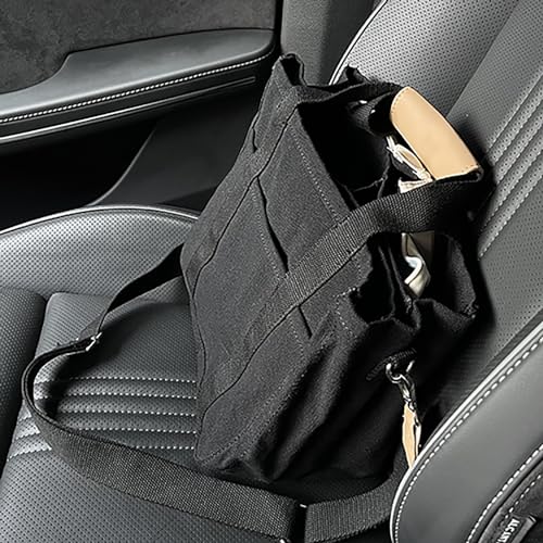 Large Capacity Multi-pocket Casual Canvas Bag Versatile Shoulder Crossbody Tote Bag (White)