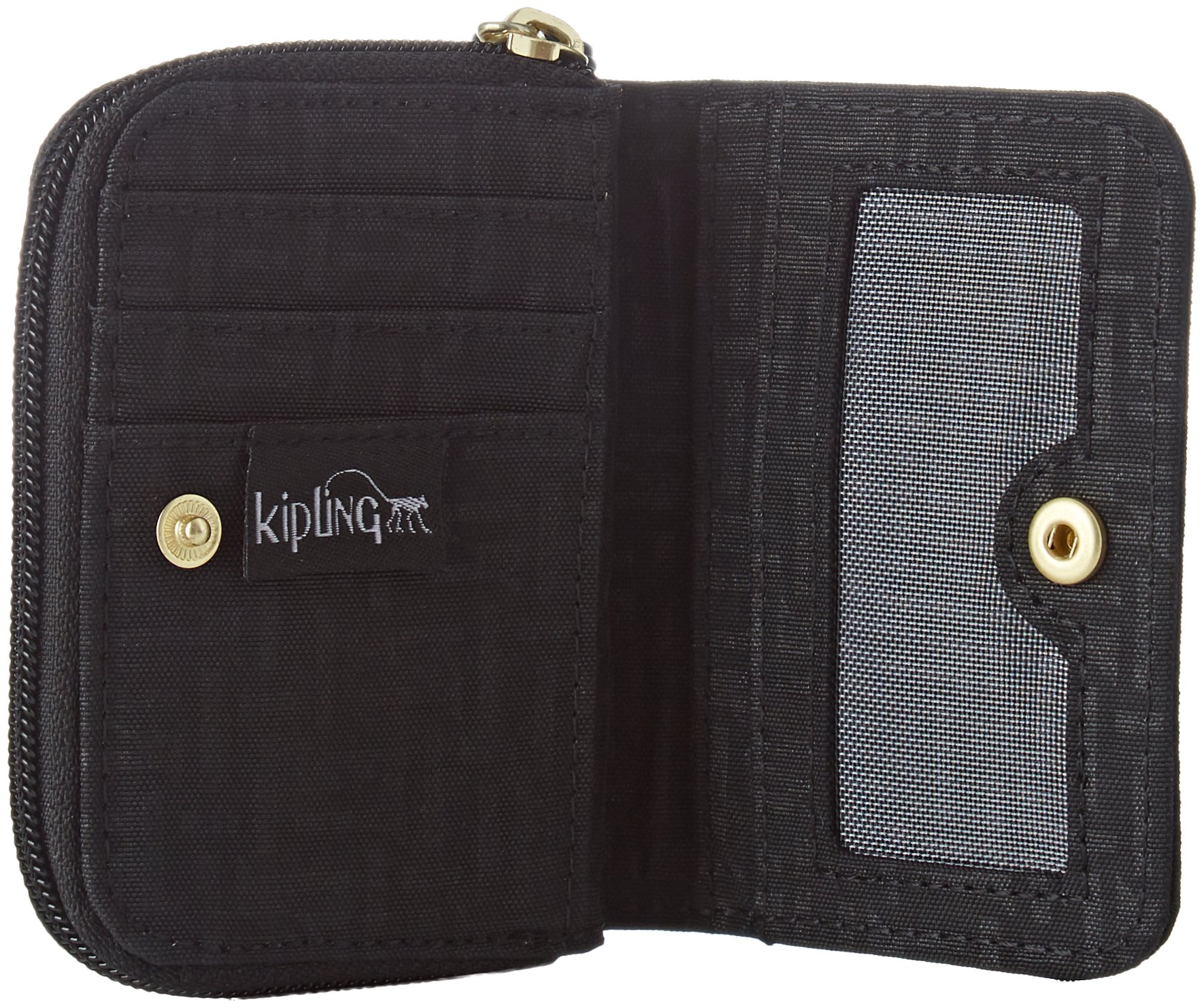 Kipling Tops, Women’s Wallet, Black (Black Pylon Emb), 2.5x7.5x10 cm (B x H T)
