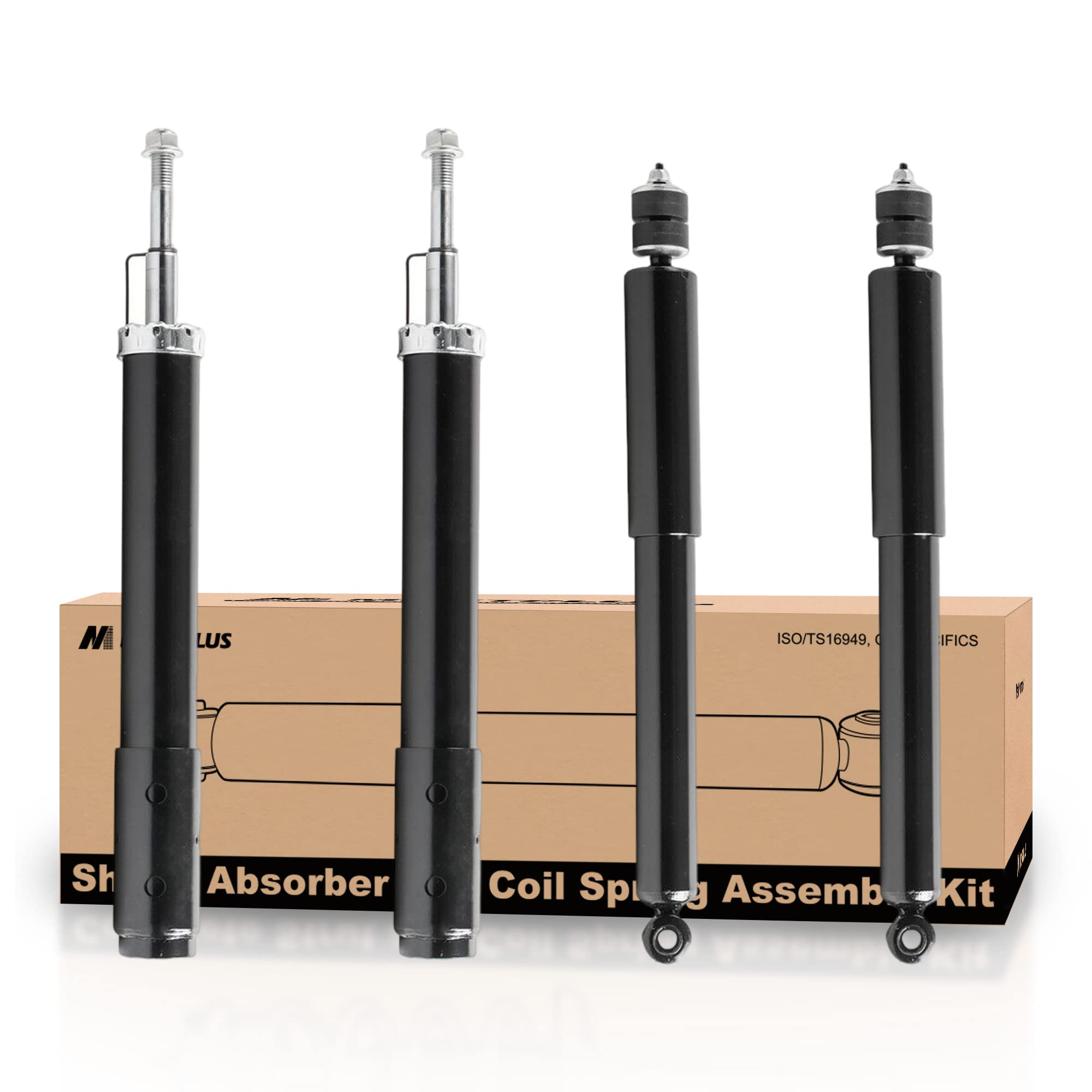 MOSTPLUS Complete Strut Assemblies Shocks Absorbers 344433 71962 Compatible with 1994-2004 Ford Mustang GT Base Coupe(Set of 4)