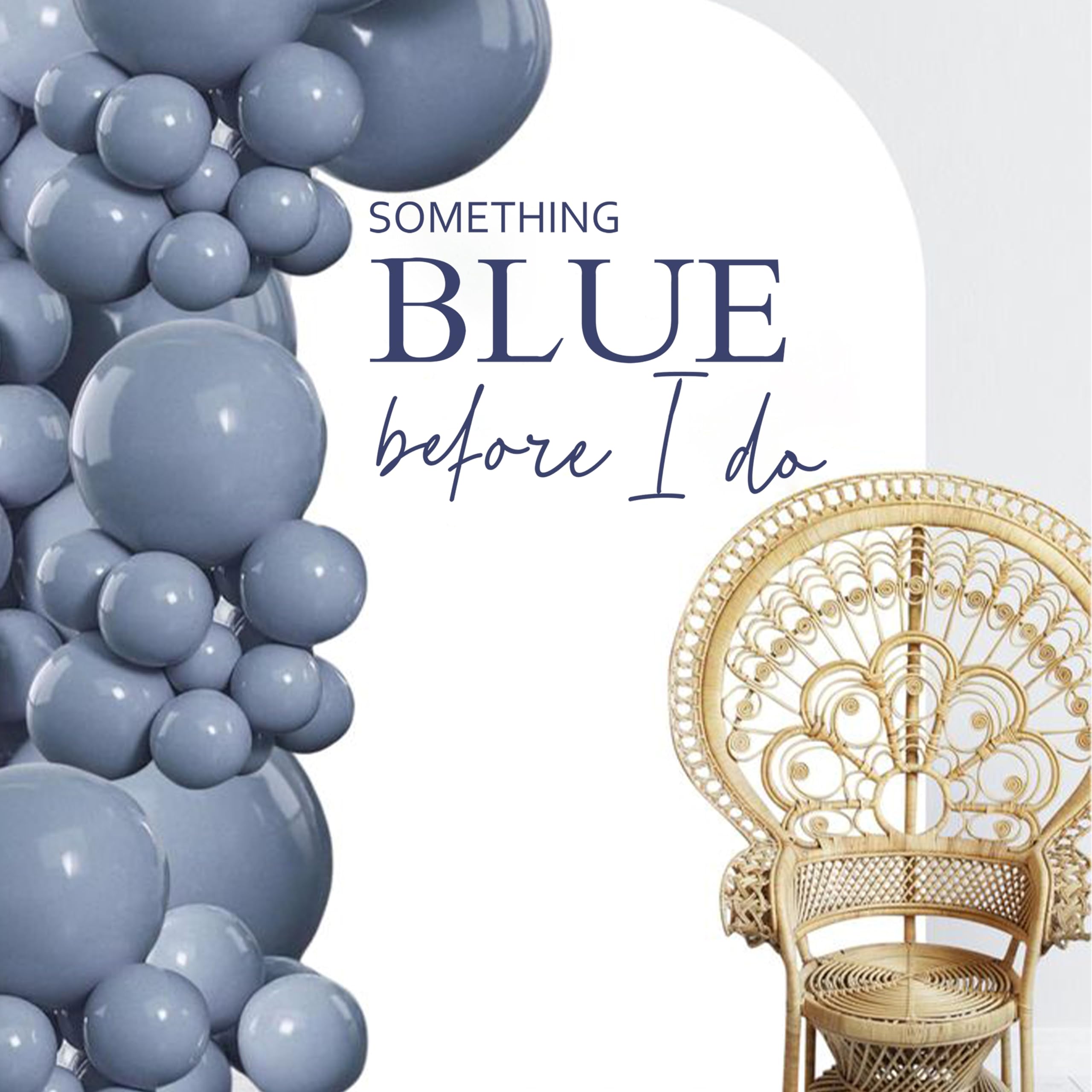 ZAIBIANHAO Something Blue Before I do Bridal Shower Decal - The Future Mrs - Miss to Mrs Sticker for Balloon Arch，Bridal Shower Wedding Party Decorations Party Supplies (Something Blue Decal)