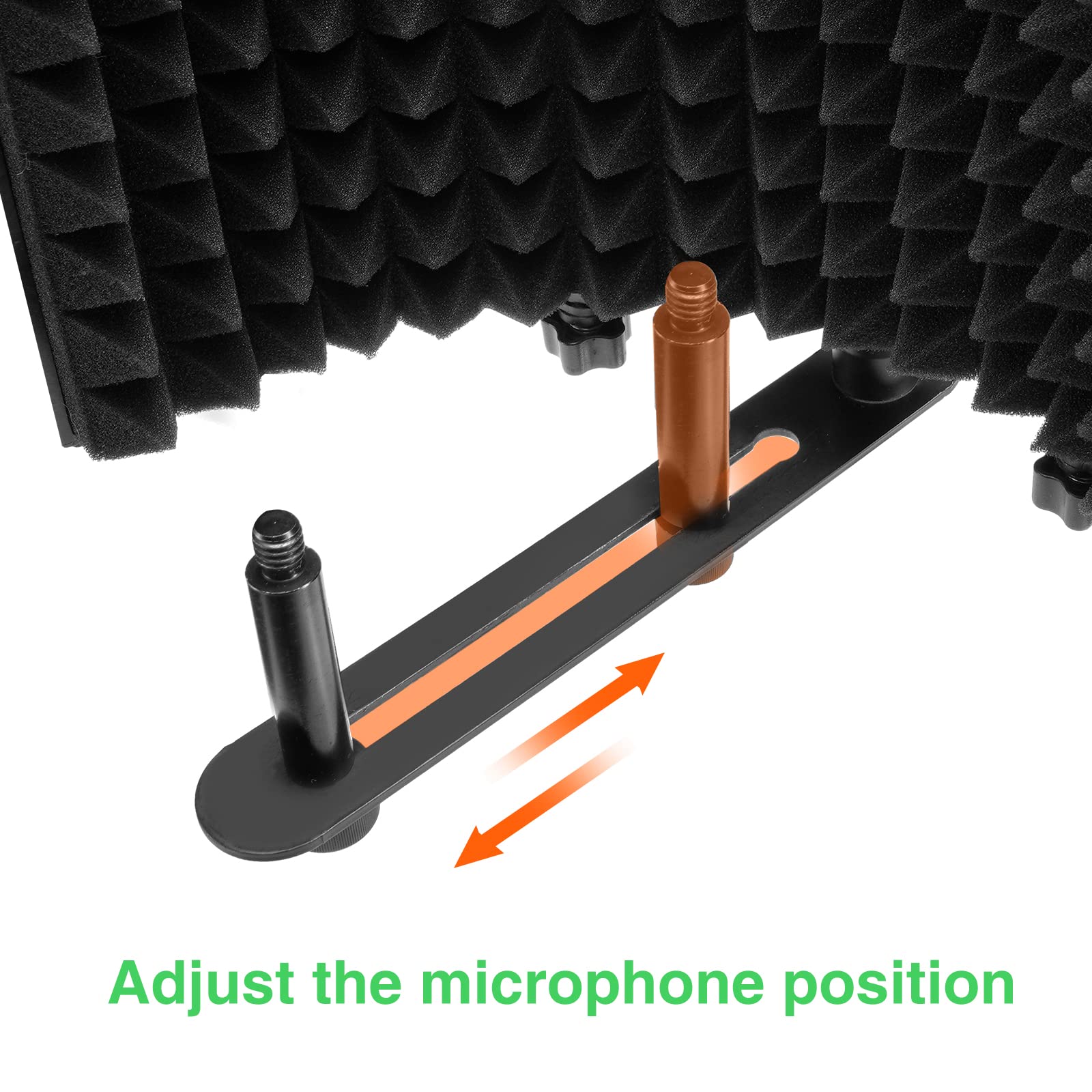 Microphone Isolation Shield, JAMELO Acoustic Sound Shield, Mic Sound Absorbing Foam for Sound Recording Studio, Podcasts, Singing and Broadcasting