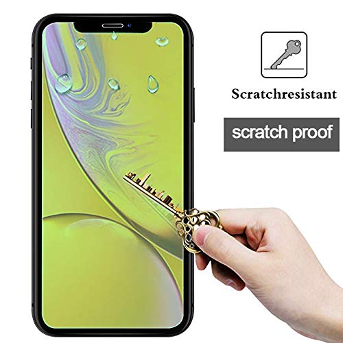 Kione iPhone XR Screen Protector, Anti Blue Light Screen Protector [ Eye Protect ] [ Touch Screen Accuracy ] [Bubble Free] Tempered Glass for iPhone Apple XR [3 Pcs] (B)