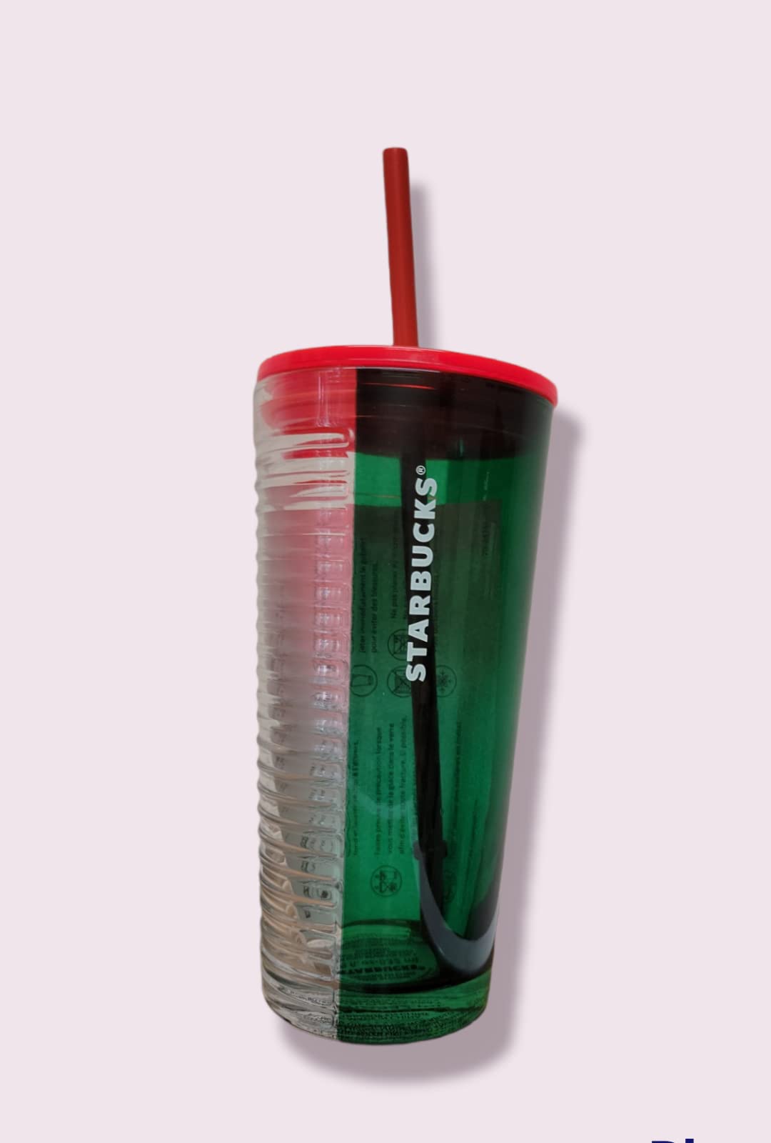 Starbucks Holiday 2021 Tricolor Glass Tumbler 16 oz