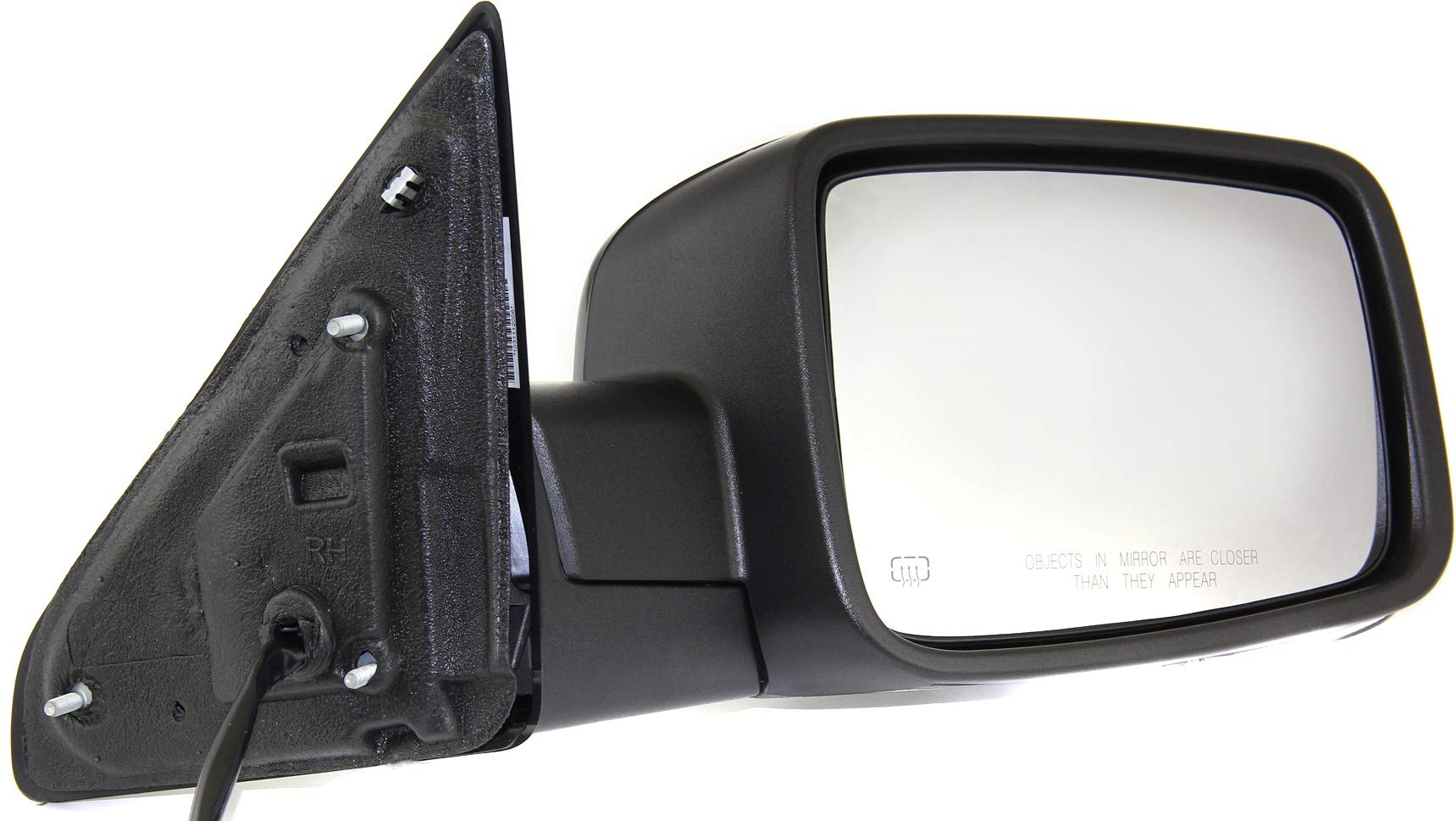 Kool Vue Passenger Side Power Heated Mirror for Ram 1500 2013-2015 Power Fold With Signal Light & Puddle Lamp Paintable For Models Without Towing Package