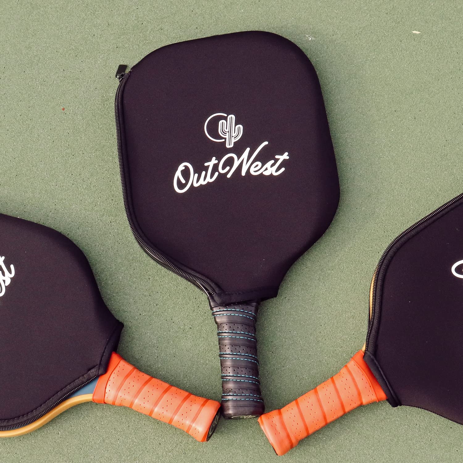 OutWest Sport Pickleball Paddle - Sunset | Graphite Carbon Face | Polypropelene Honeycomb Core | Cover Included | Out West Sport